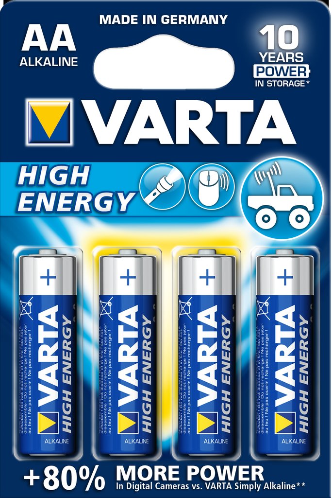 4 stk. LR06 AA batteri med ekstra kraft af høj kvalitet | Varta ...